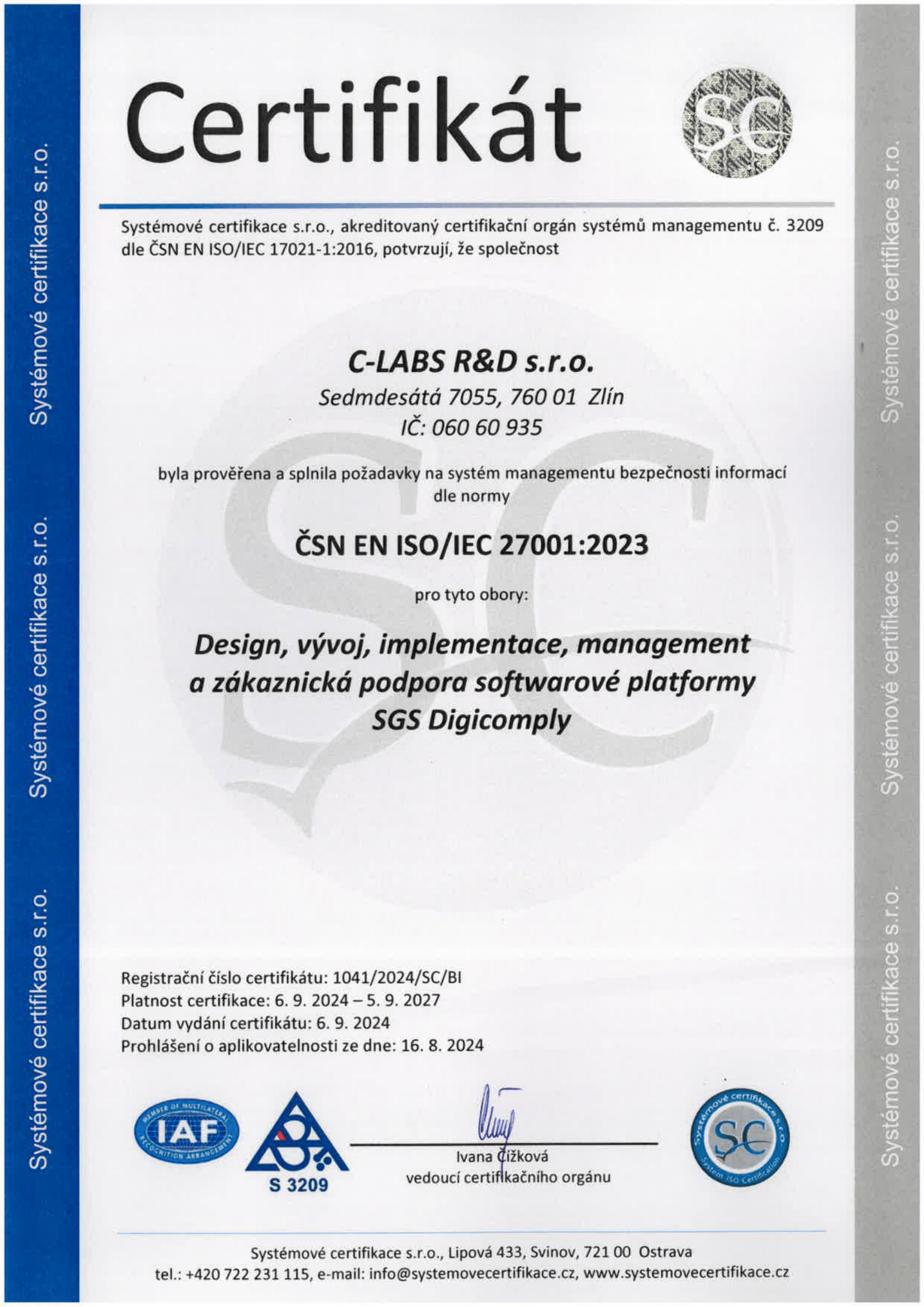 Information Security Policy of SGS Digicomply