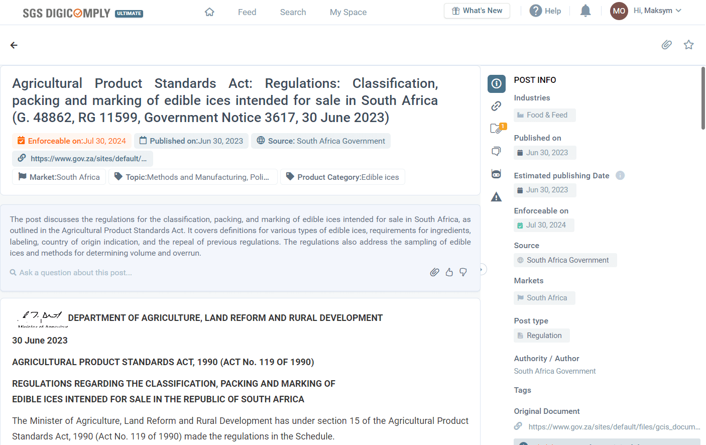 New Standards for Edible Ices in South Africa: Enforceable on Jul 30, 2024