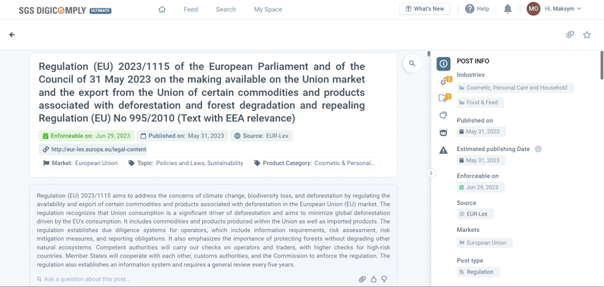EU Acts Against Deforestation with Regulation 2023/1115